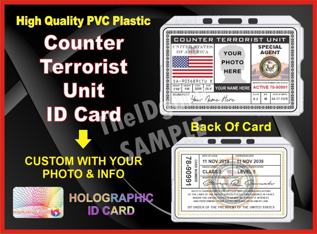 Special Agent ID Card – Custom with your Photo / Info and any Logo ...