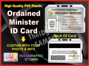 ORDAINED MINISTER CARD AND CHURCH CERTIFICATES | The Id Guru