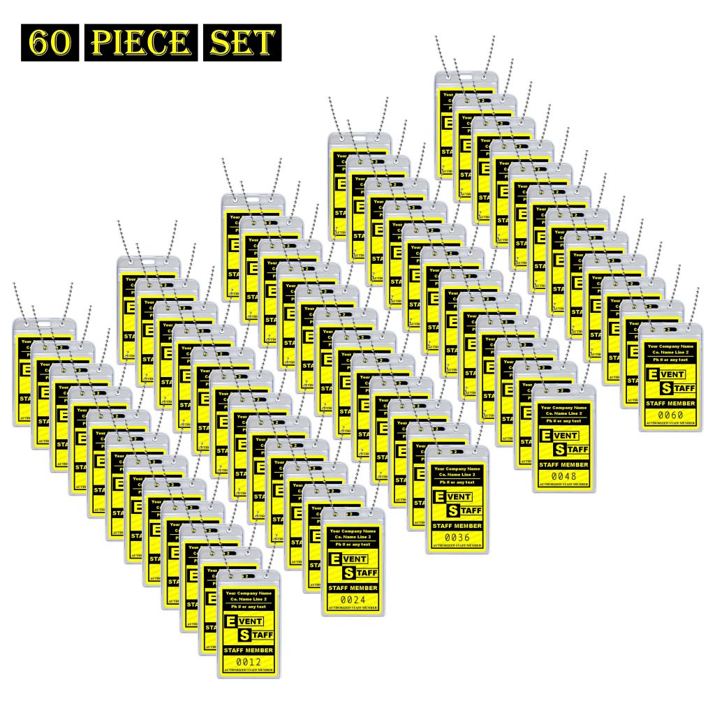 Event Staff Badge Set – PVC Plastic (Custom Printed with Your Company ...