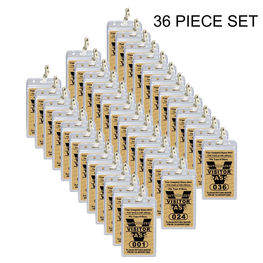 Visitor Pass Badges – PVC Plastic (Custom Printed with Your Company ...