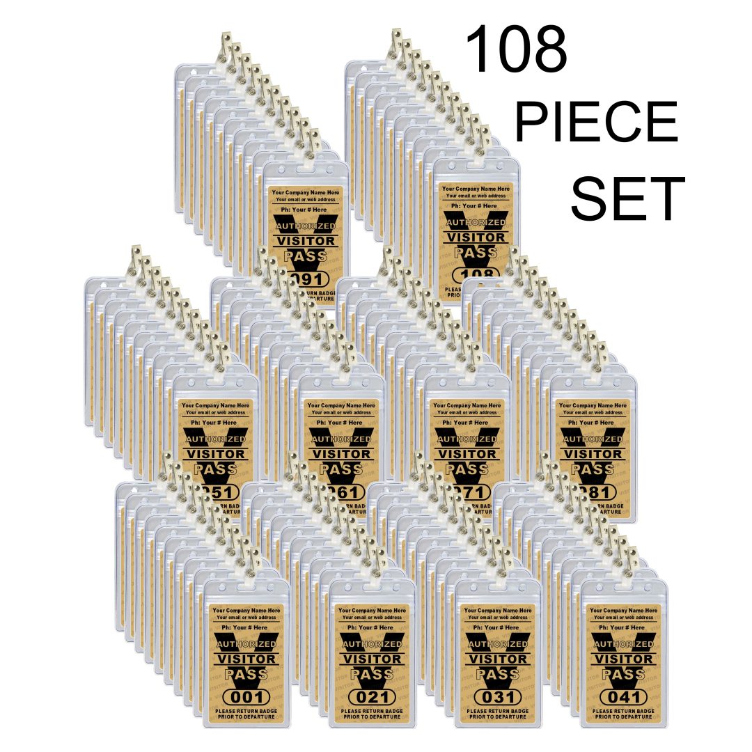 Visitor Pass Badges – PVC Plastic (Custom Printed with Your Company ...
